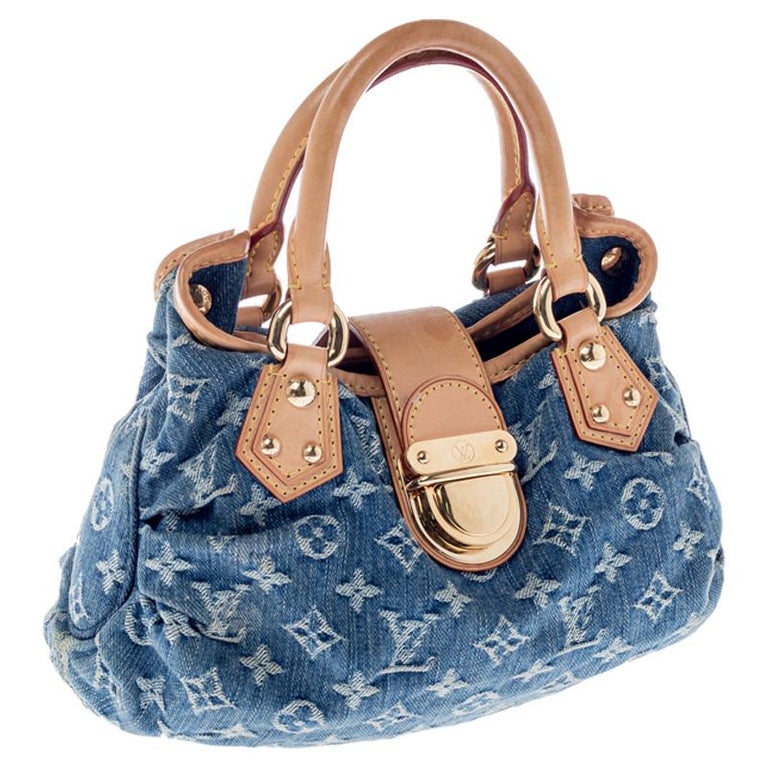 Louis Vuitton Blue Monogram Denim Pleaty Bag For Sale at 1stDibs