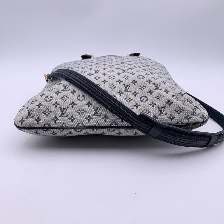 Louis Vuitton Blue Monogram Mini Lin Canvas Francoise Tote Bag For Sale ...