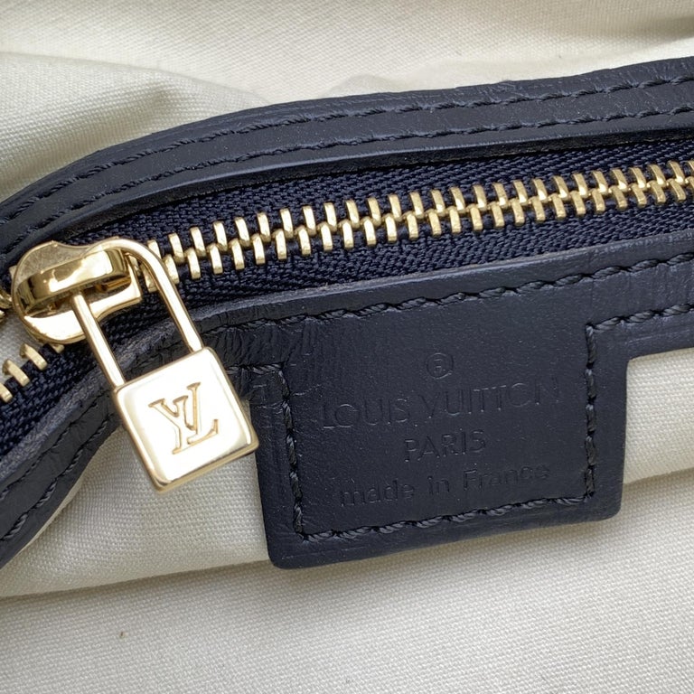 Louis Vuitton Blue Monogram Mini Lin Canvas Francoise Tote Bag For Sale ...