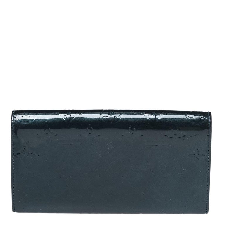 Louis Vuitton Blue Nuit Monogram Vernis Sarah Wallet at 1stDibs