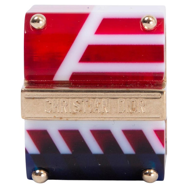 LOUIS VUITTON blue and red 2022 SORBET CUBE Ring For Sale at 1stDibs