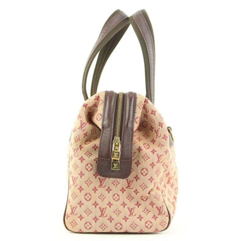 Louis Vuitton Bordeaux Monogram Mini Lin Josephine GM Boston Speedy Bag ...