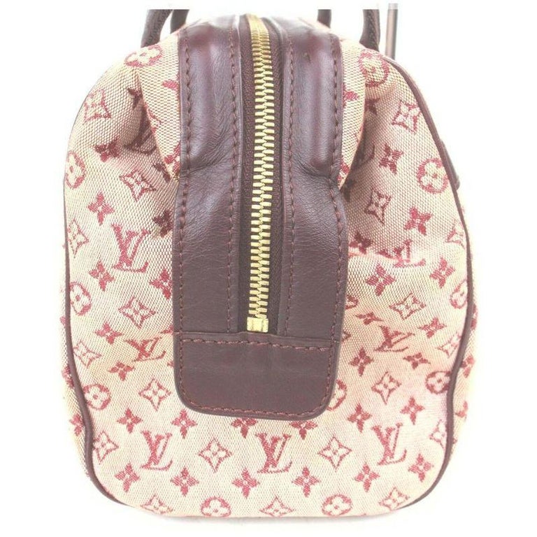 Louis Vuitton Bordeaux Monogram Mini Lin Red Josephine PM Speedy Boston ...