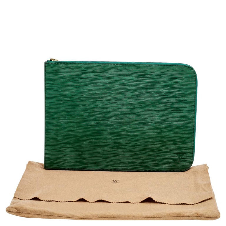 Louis Vuitton Borneo Green Epi Leather Poche Documents Portfolio Case ...
