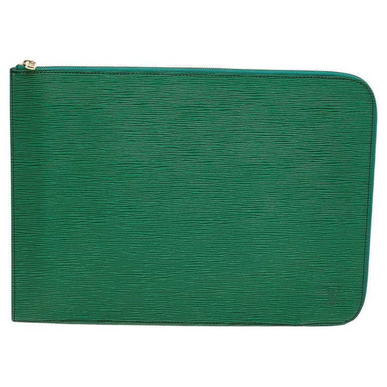 Louis Vuitton Borneo Green Epi Leather Poche Documents Portfolio Case ...