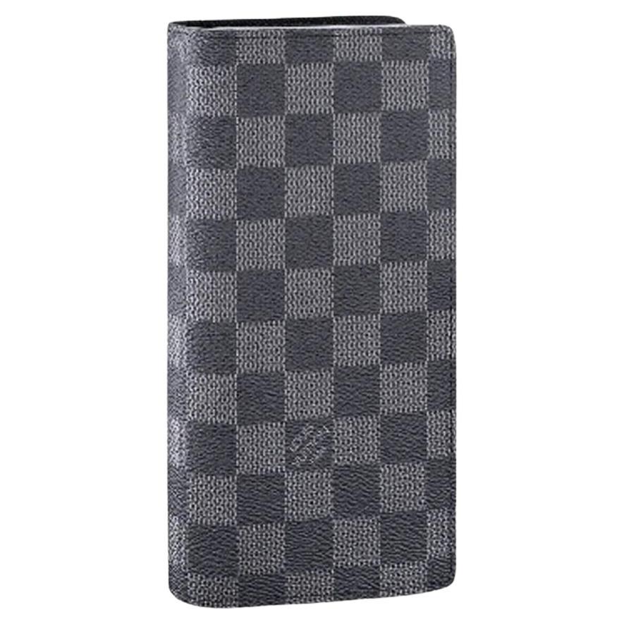 Louis Vuitton Brazza Wallet Checkered Graphite Canvas For Sale at 1stDibs
