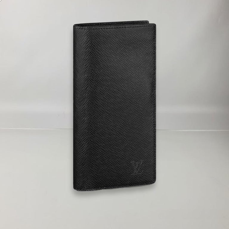 Louis Vuitton Brazza Wallet Materials Taiga Leather black For Sale at ...