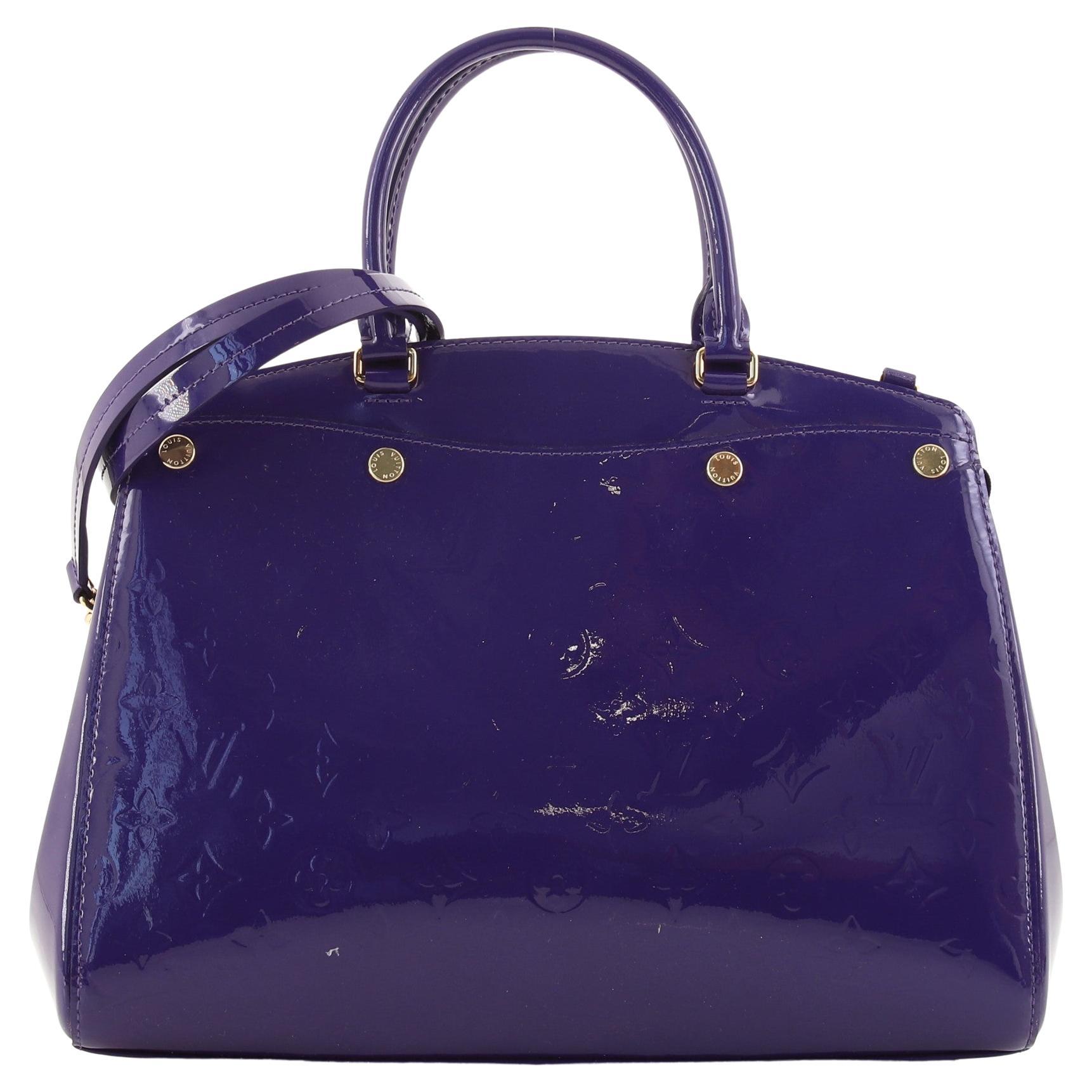 Louis Vuitton Bellevue PM Purple Violet Vernis Leather Hand Bag at 1stDibs