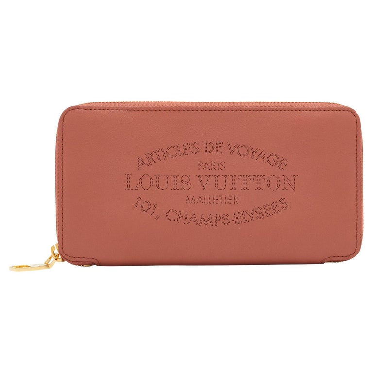 Louis Vuitton Brick Red Leather Article De Voyage Zippy Wallet For Sale ...