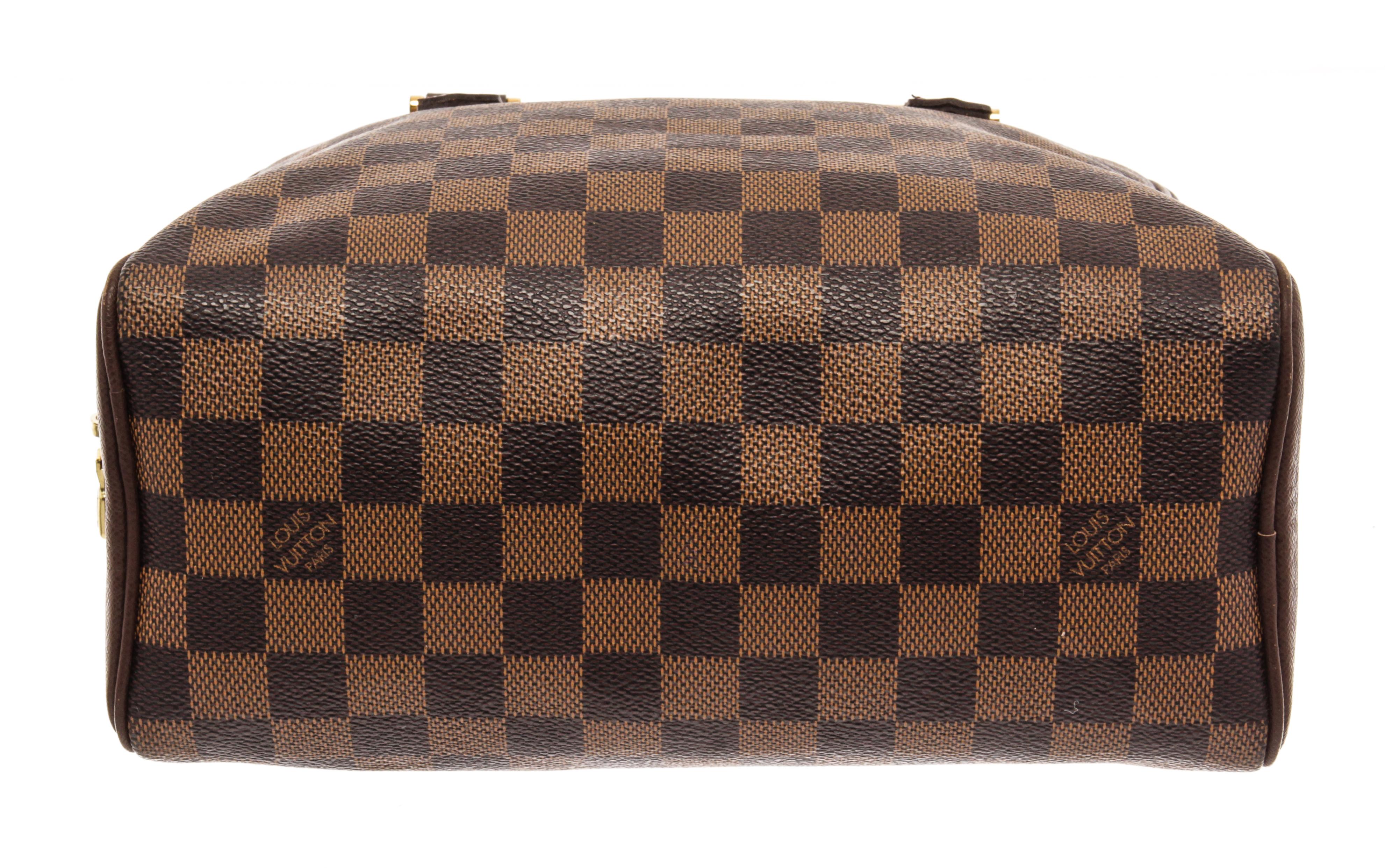 Louis Vuitton Brown Canvas Damier Ebene Brera Tote Bag at 1stDibs