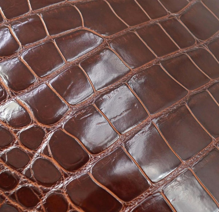 Louis Vuitton Brown Crocodile Leather Exotic Top Handle Shoulder Bucket ...