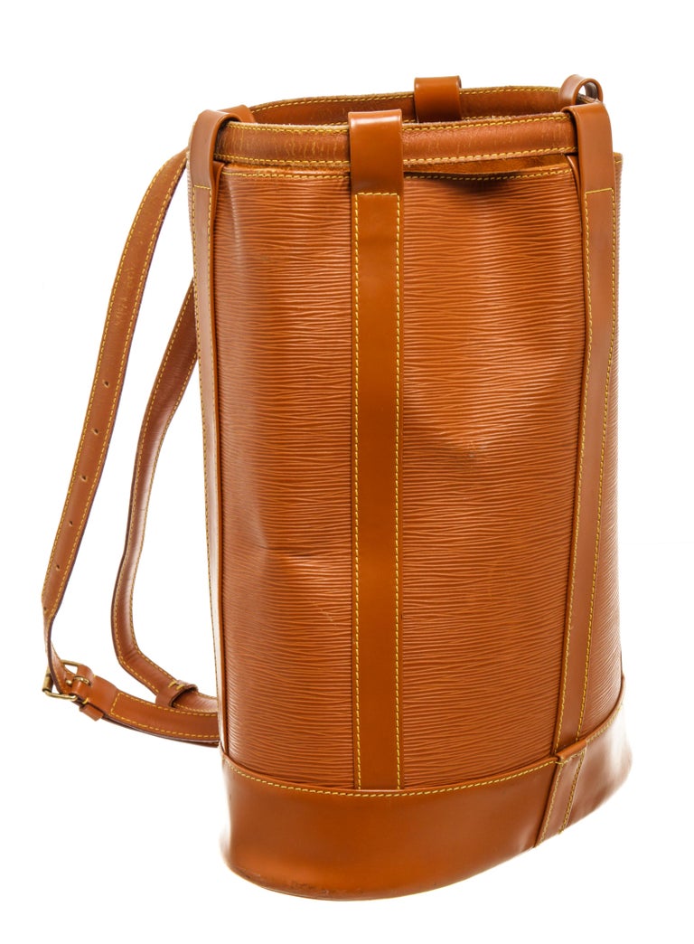 Louis Vuitton Brown Epi Leather Randonnee PM Shoulder Bag For Sale at ...