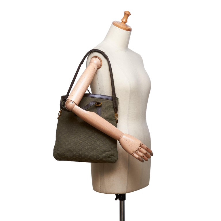 Louis Vuitton Brown Khaki Canvas Fabric Monogram Mini Lin Francoise ...