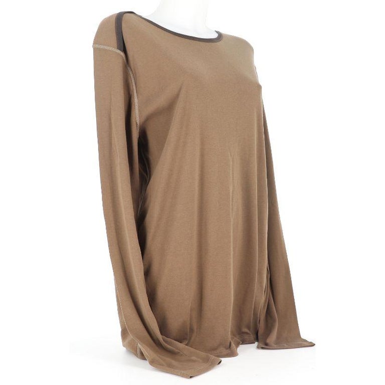 Louis Vuitton Brown Long Sleeve T-shirt For Sale at 1stDibs