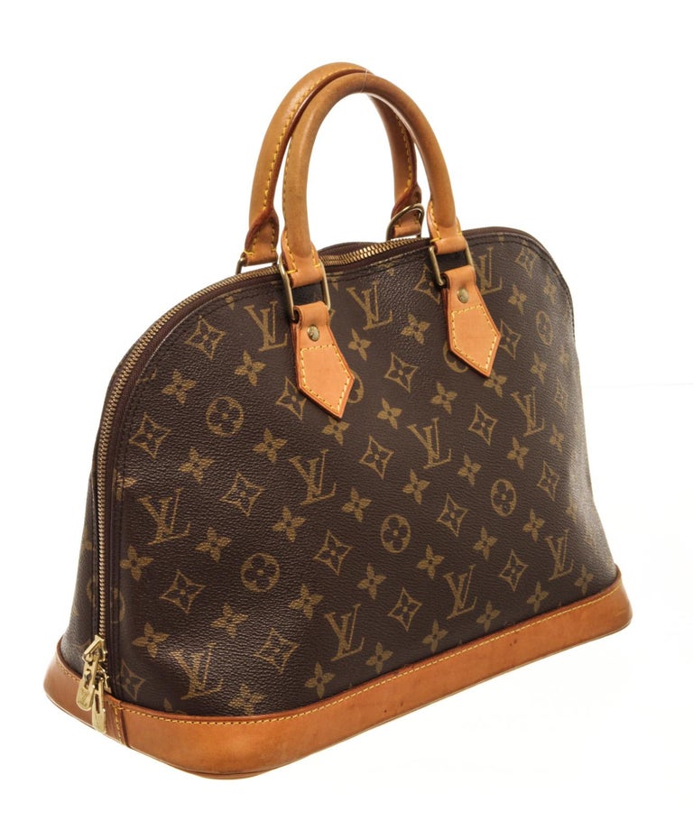 Louis Vuitton Brown Monogram Canvas Alma PM Handbag For Sale at 1stDibs