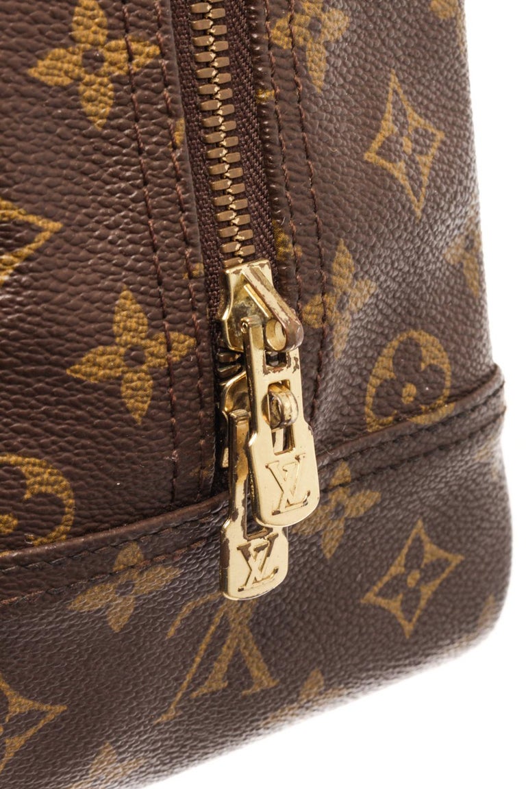 Louis Vuitton Brown Monogram Canvas Deauville Satchel Bag For Sale at ...
