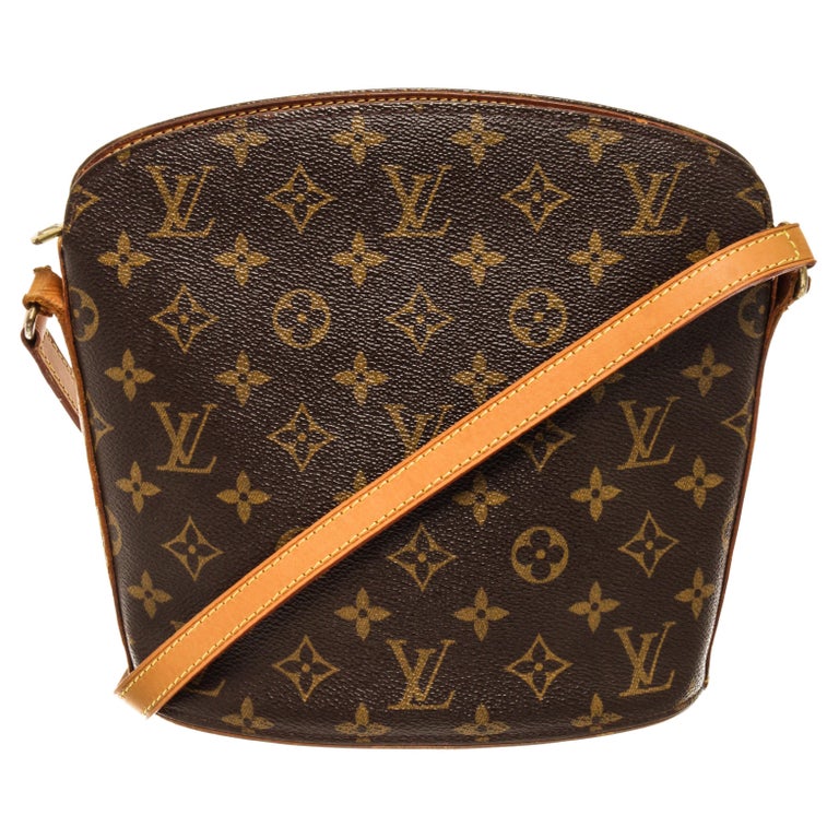 Louis Vuitton Brown Monogram Canvas Drouot Shoulder Bag For Sale at 1stDibs