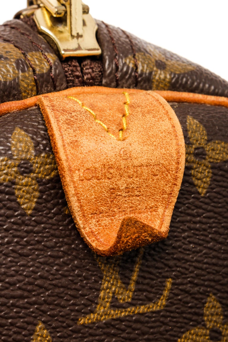 Louis Vuitton Brown Monogram Canvas Keepall 60 Travel Bag For Sale at ...