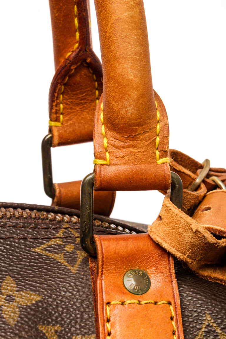 Louis Vuitton Brown Monogram Canvas Keepall Bandouliere 45 Travel Bag ...