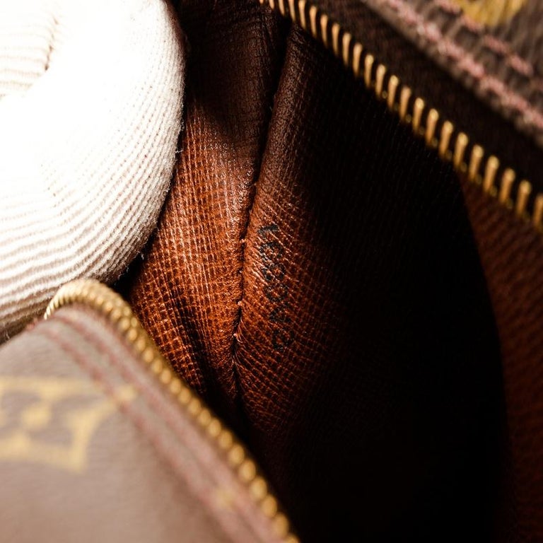 Louis Vuitton Brown Monogram Canvas Leather Blois Crossbody Bag at 1stDibs