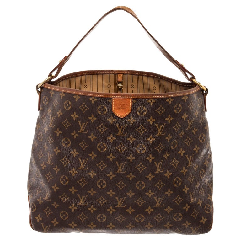 Louis Vuitton Brown Monogram Canvas Leather Delightful MM Bag at 1stDibs