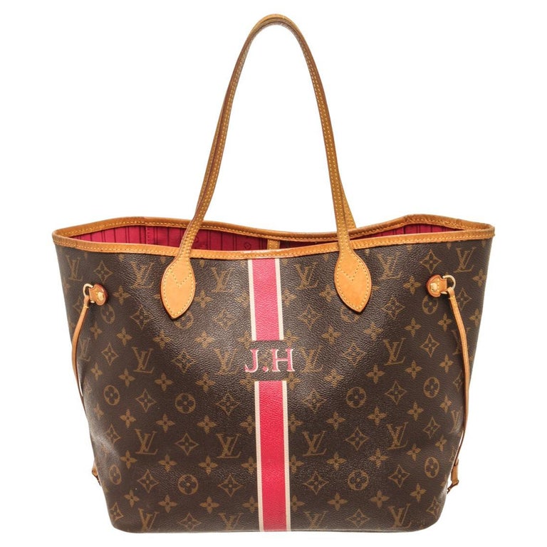 Louis Vuitton Brown Monogram Canvas Neverfull MM Shoulder Bag For Sale ...