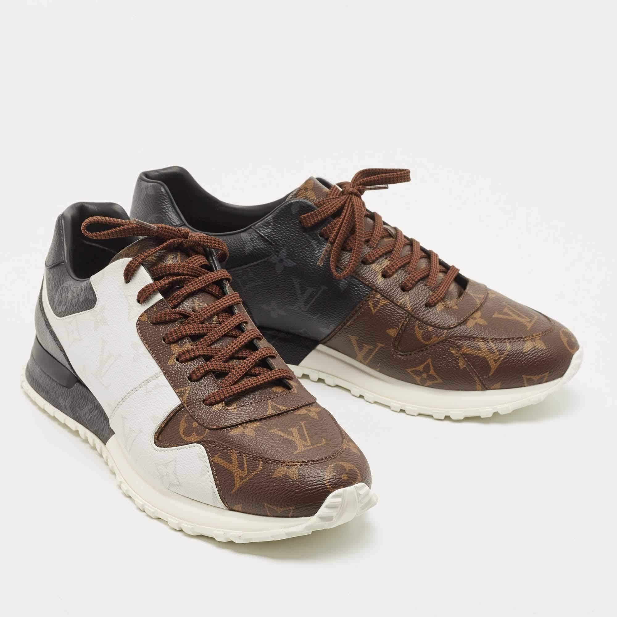 Louis Vuitton Brown Monogram Canvas Runaway Sneakers Size 42.5 For Sale ...