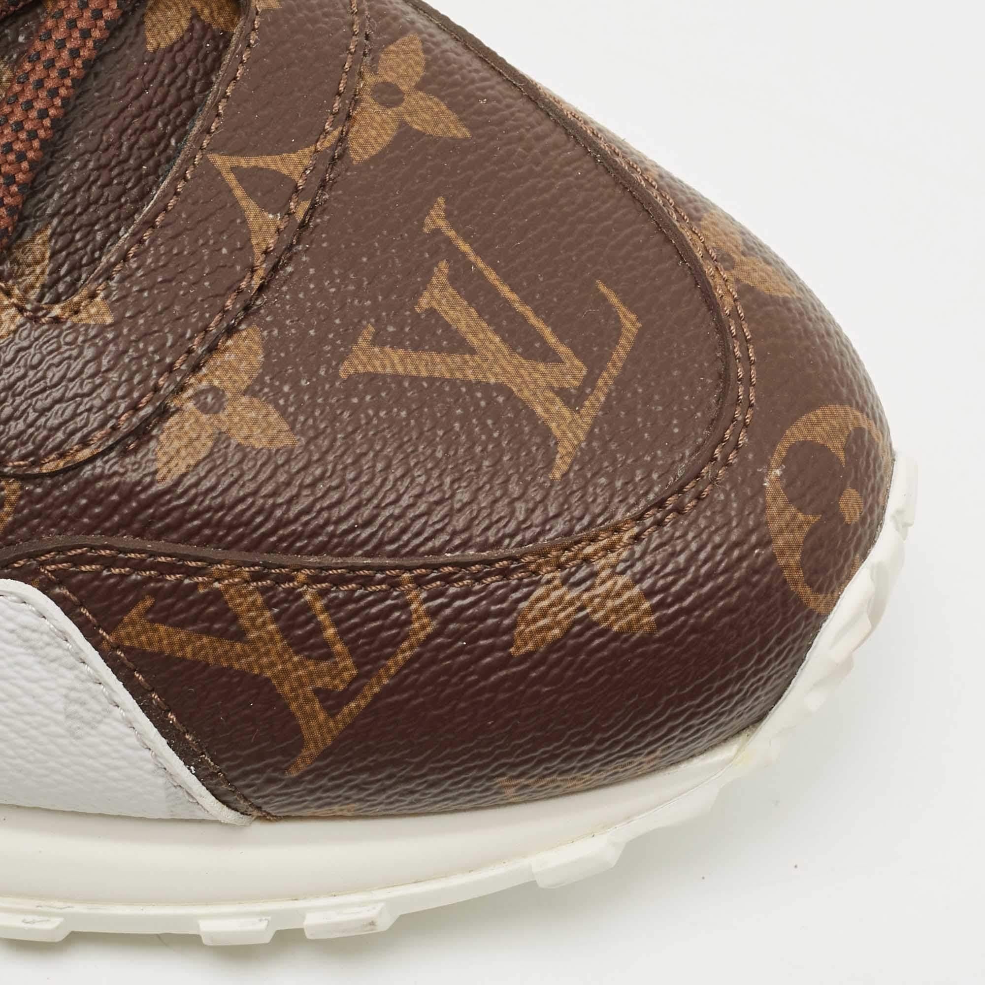 Louis Vuitton Brown Monogram Canvas Runaway Sneakers Size 42.5 For Sale ...