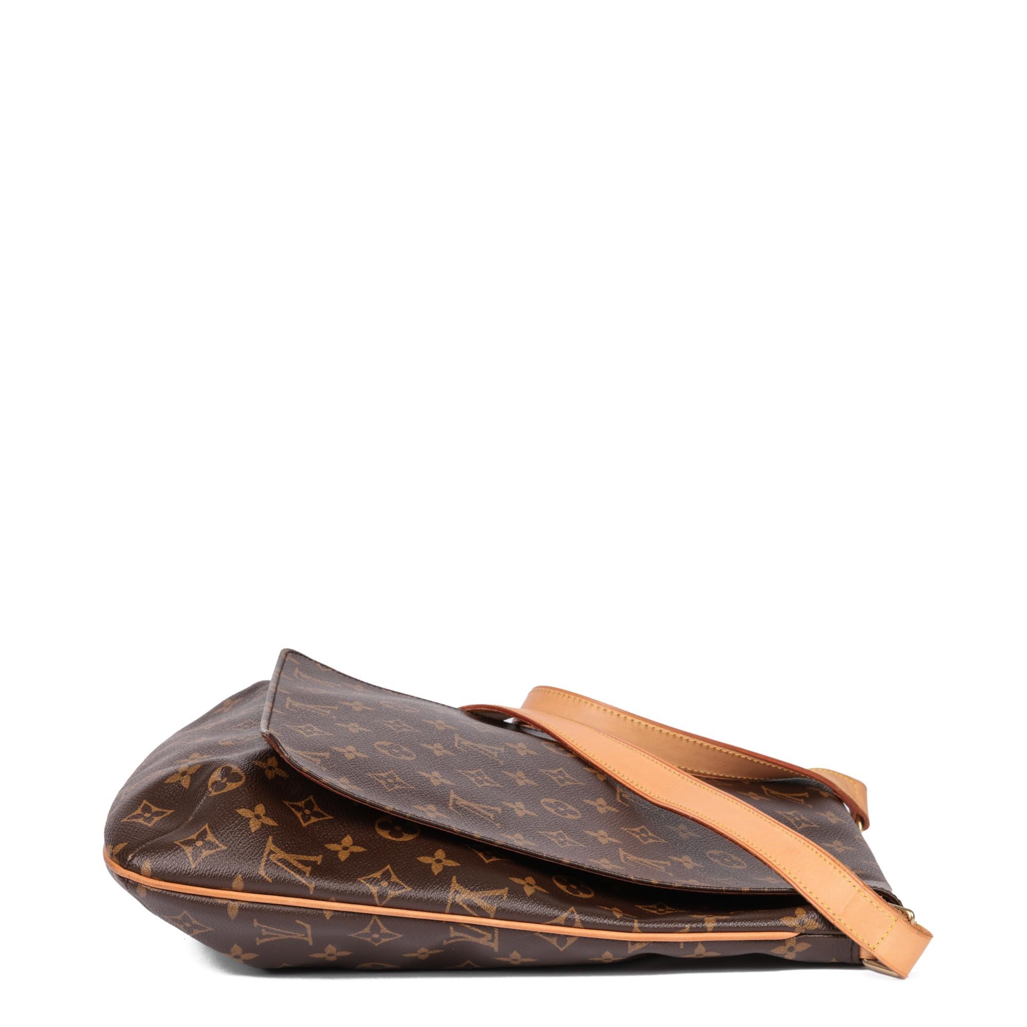 LOUIS VUITTON Brown Monogram Coated Canvas and Vachetta Leather Musette Salsa GM at 1stDibs | lv ...