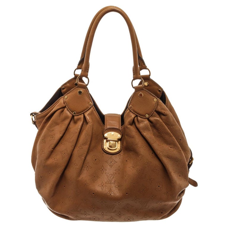 Louis Vuitton Brown Monogram Mahina Leather Surya L Shoulder Bag For ...