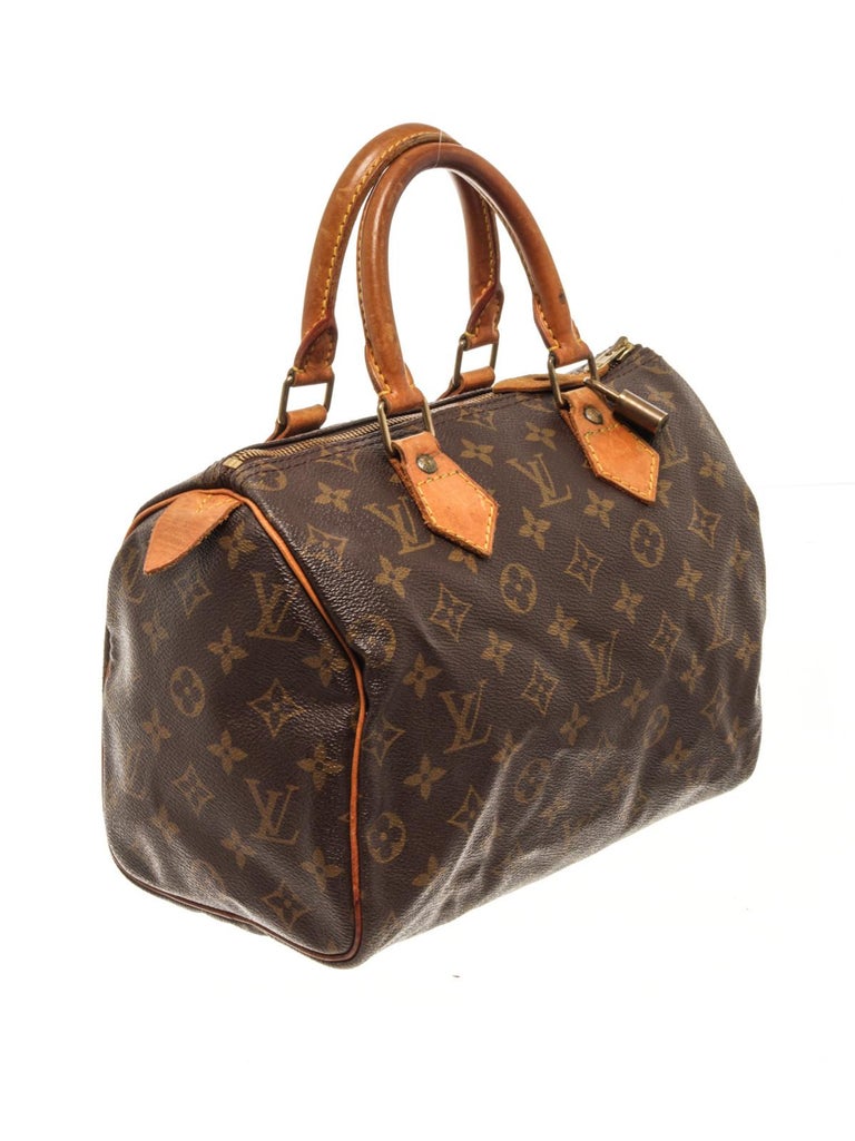 Louis Vuitton Brown Monogram Speedy 25 Handbag For Sale at 1stDibs