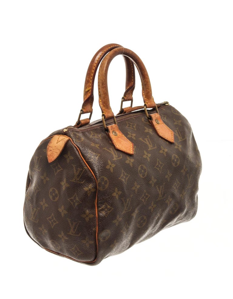 Louis Vuitton Brown Monogram Speedy 25 Handbag For Sale at 1stDibs