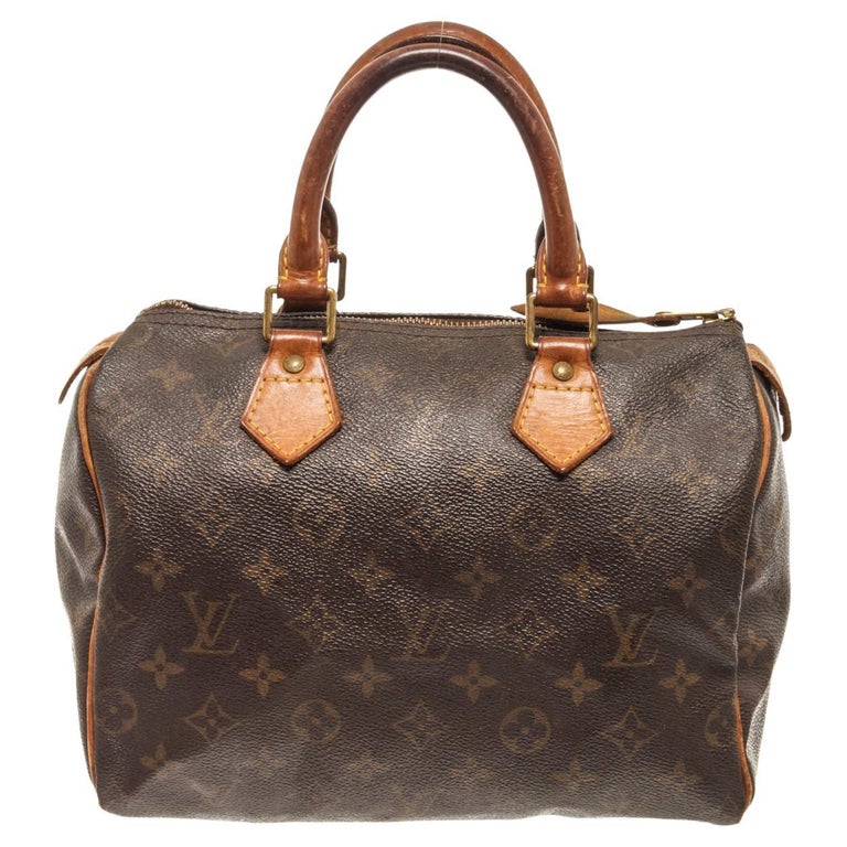 Louis Vuitton Brown Monogram Speedy 25 Handbag For Sale at 1stDibs