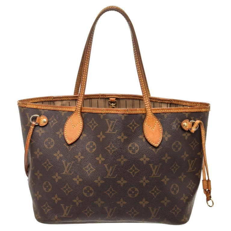 Louis Vuitton Brown Neverfull PM Tote Bag For Sale at 1stDibs