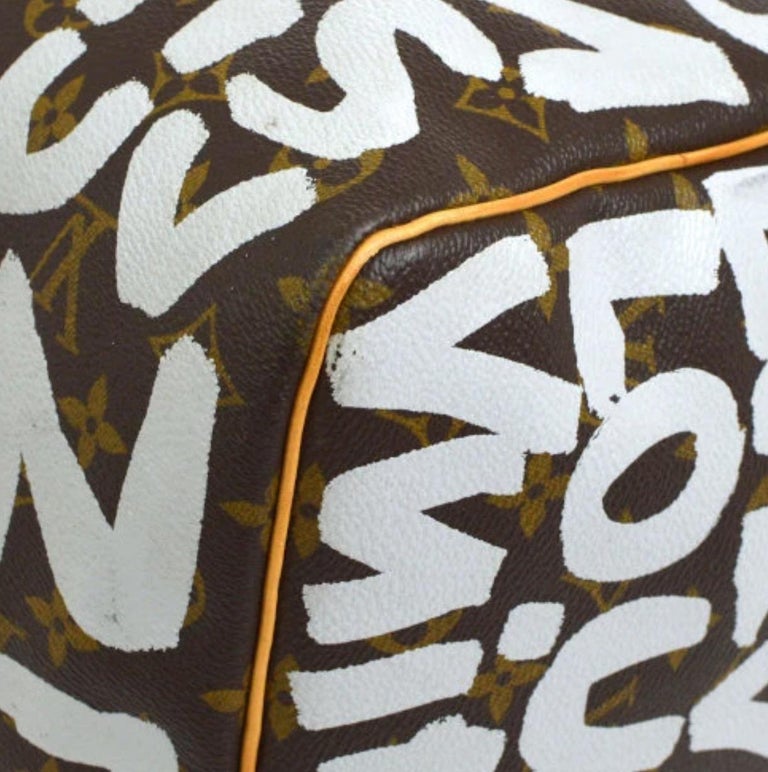 Louis Vuitton Brown White Graffiti Sprouse Carryall Travel Weekend ...