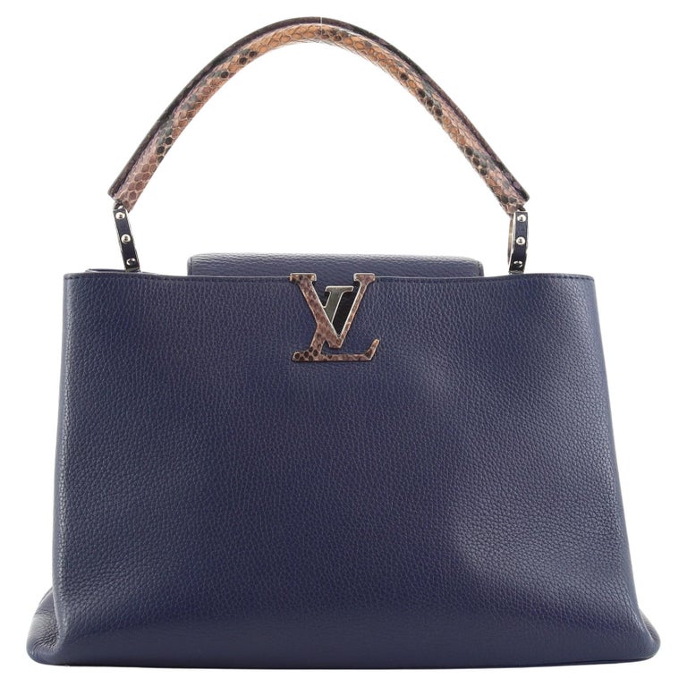 Louis Vuitton Capucines Bag Leather and Python MM at 1stDibs