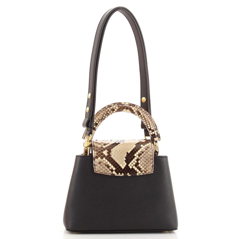 Louis Vuitton Capucines Bag Leather with Python Mini at 1stDibs