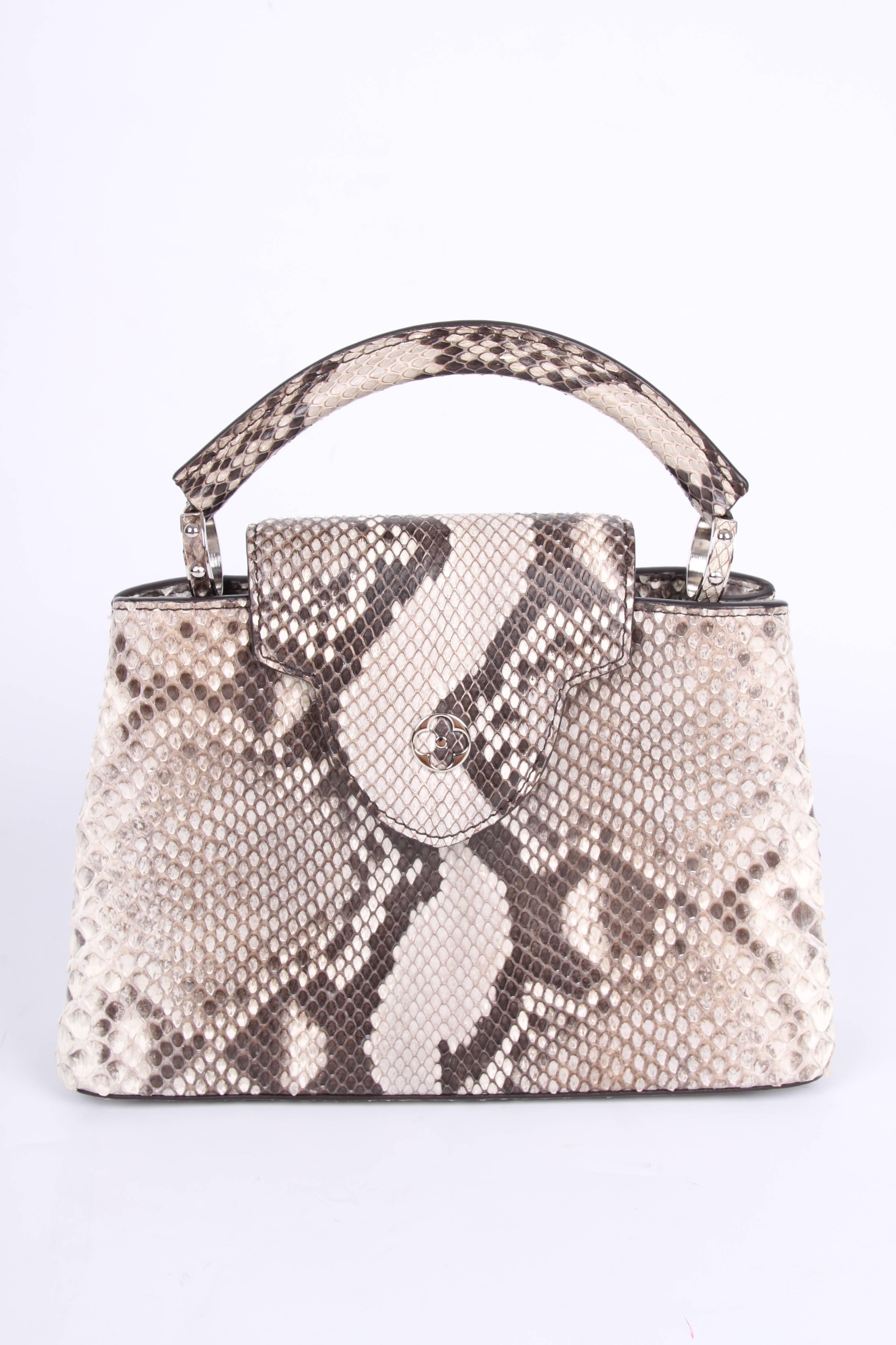 Louis Vuitton Capucines BB Top Handle Bag - python leather For Sale at ...