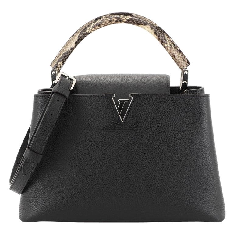 Louis Vuitton Capucines Handbag Leather with Python PM at 1stDibs