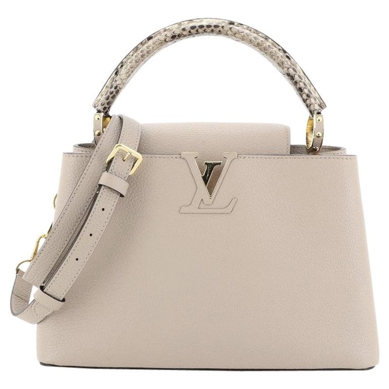 Louis Vuitton Capucines Handbag Leather with Python PM at 1stDibs