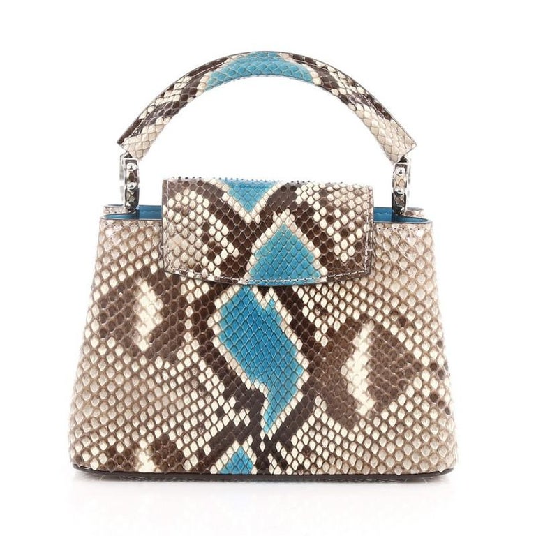 Louis Vuitton Capucines Handbag Python Mini at 1stDibs