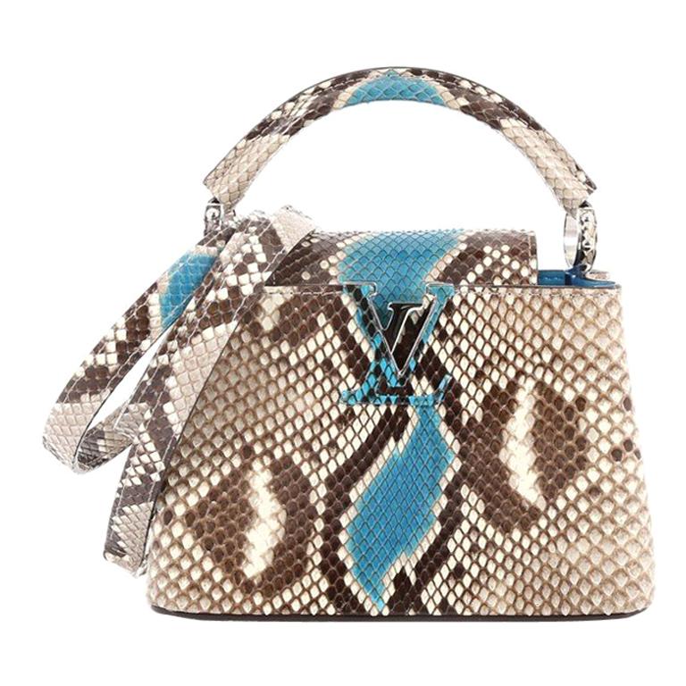 Louis Vuitton Capucines Handbag Python Mini at 1stDibs