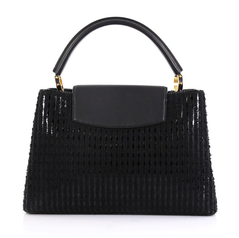 Louis Vuitton Capucines Handbag Tweed MM at 1stDibs