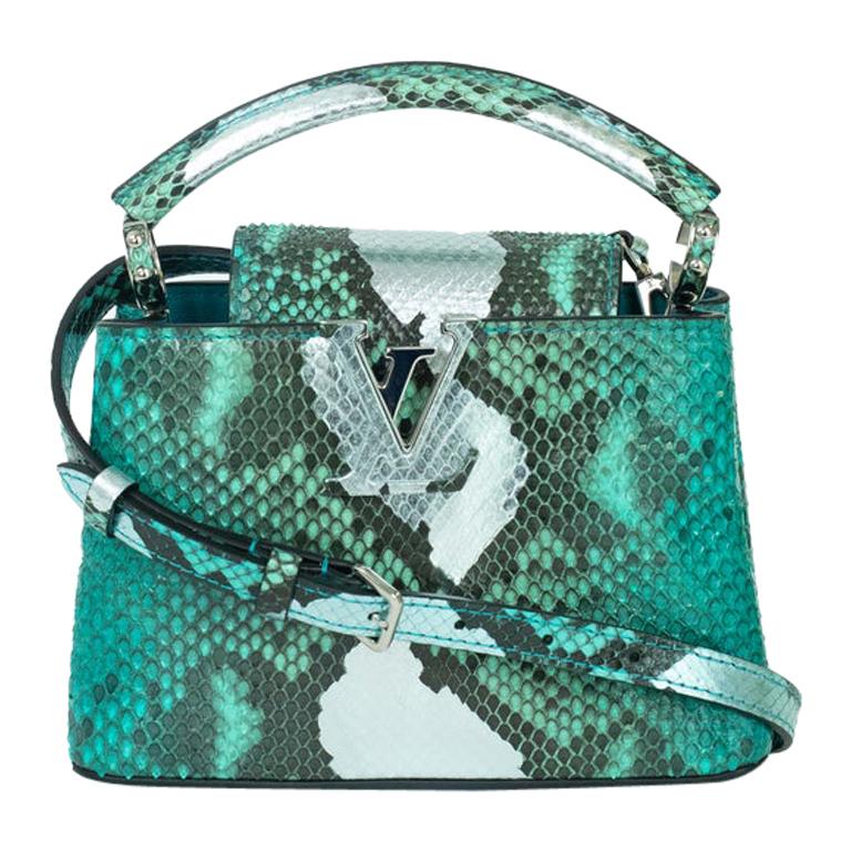 Louis Vuitton, Capucines in green python at 1stDibs