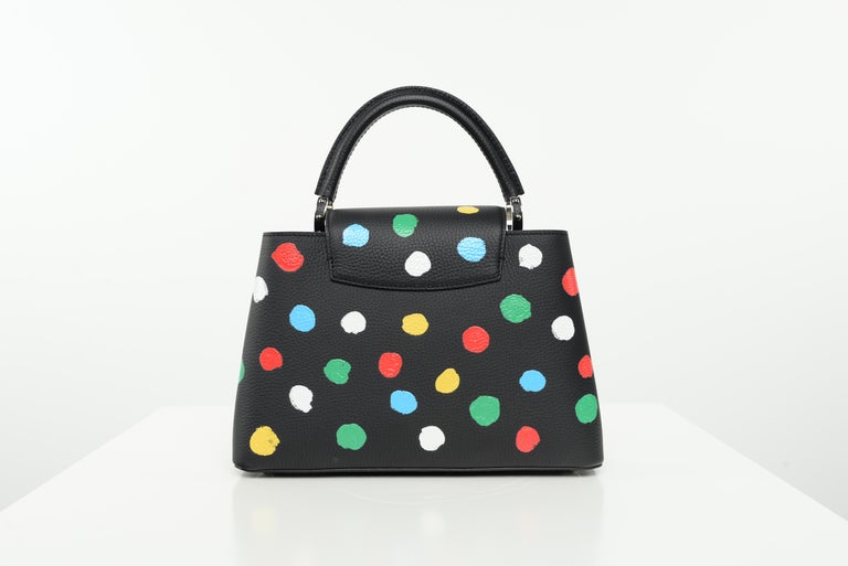 Louis Vuitton Capucines MM Bag Yayoi Kusama NEW Full-Set Black For Sale ...