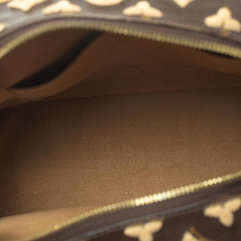 Louis Vuitton Caramel Monogram Coated Canvas Tuffetage Deauville Cube ...