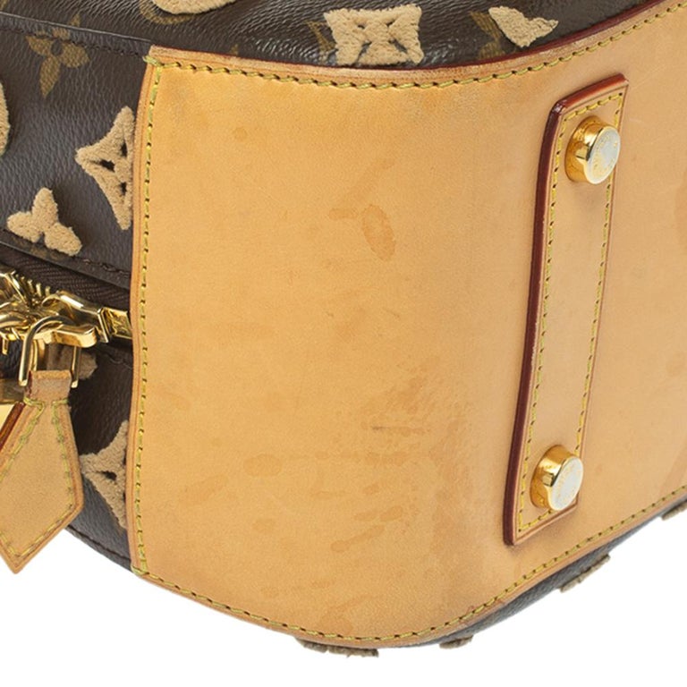 Louis Vuitton Caramel Monogram Coated Canvas Tuffetage Deauville Cube ...