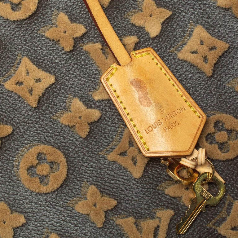 Louis Vuitton Caramel Monogram Coated Canvas Tuffetage Deauville Cube ...