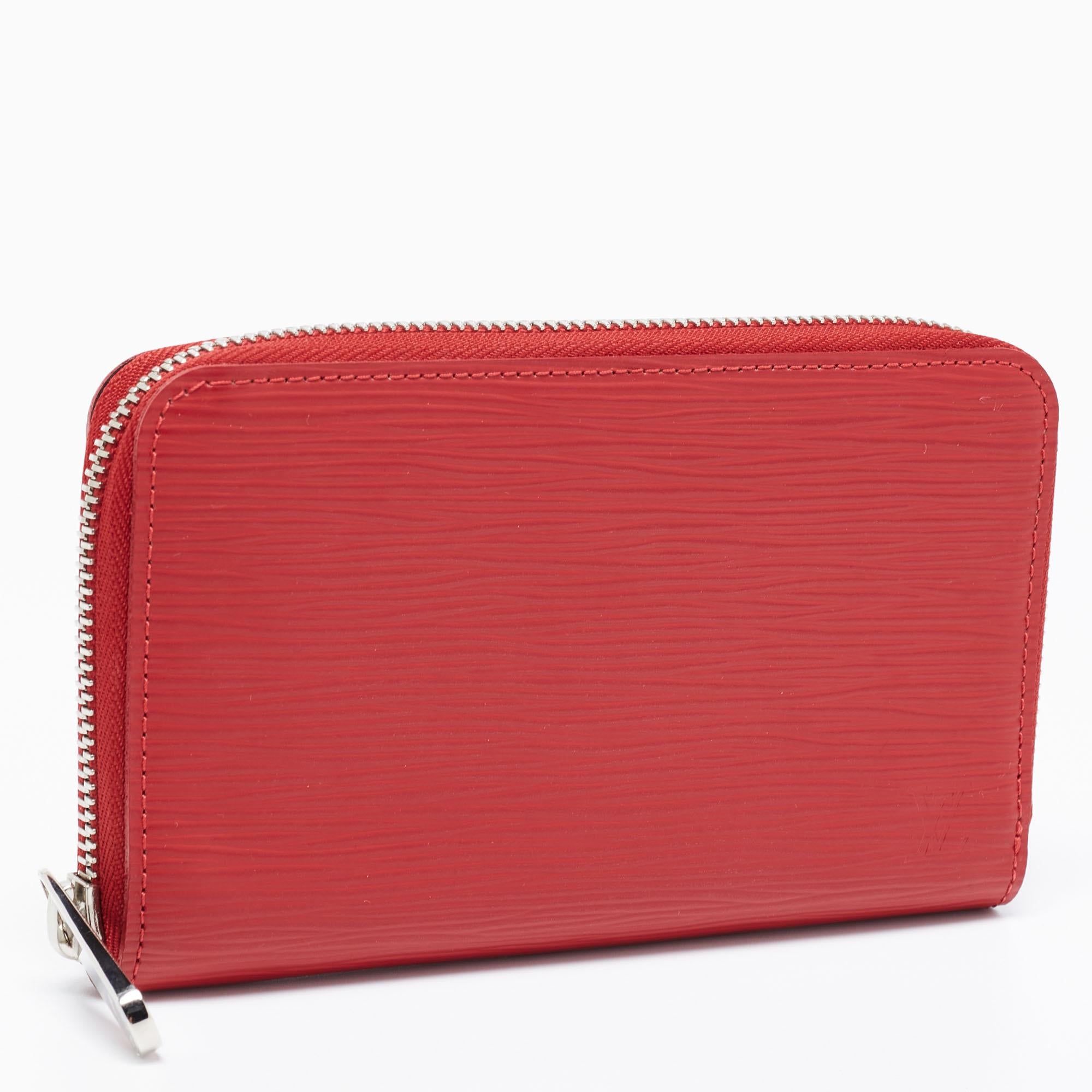 Louis Vuitton Carmine Epi Leather Zippy Compact NM Wallet For Sale at ...