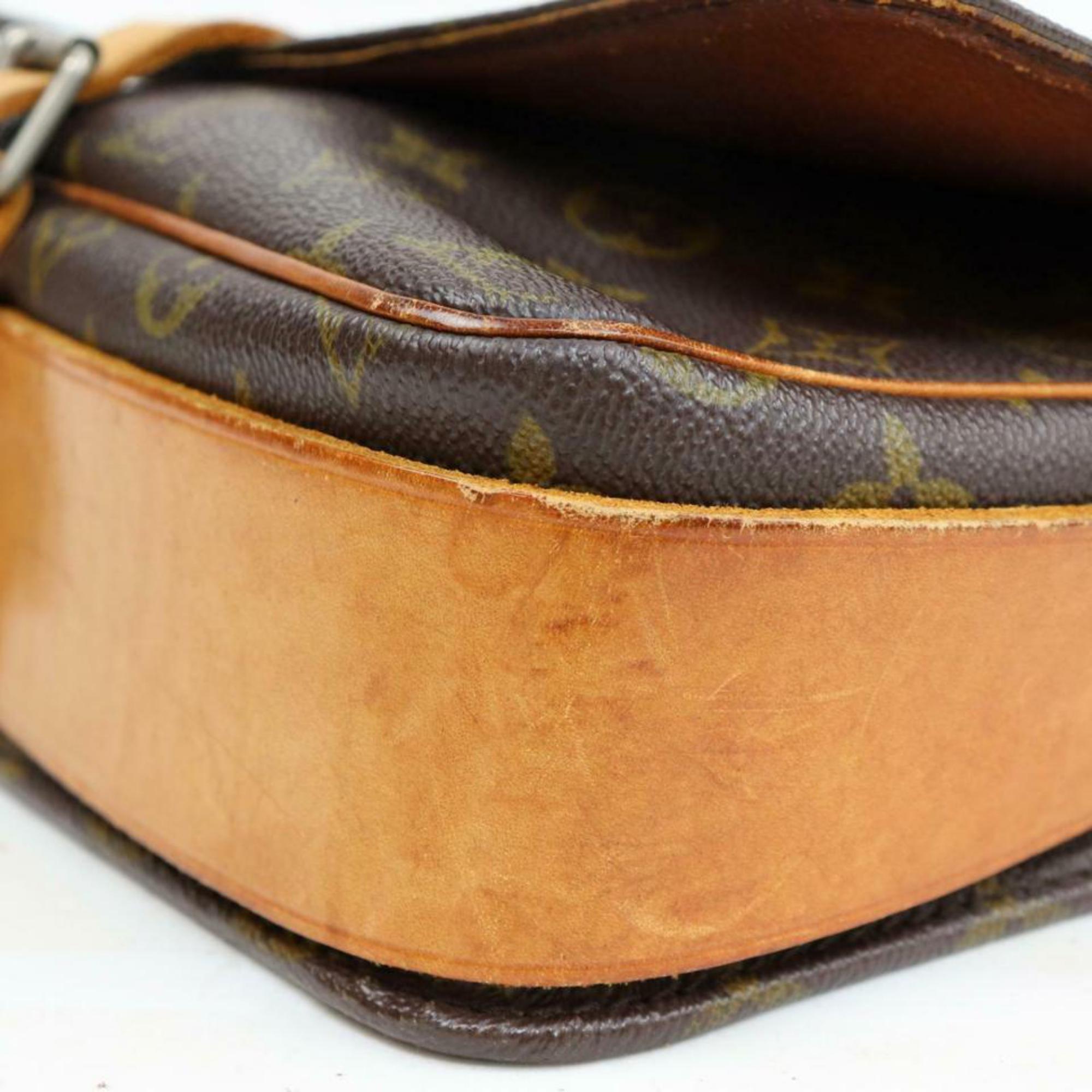 Louis Vuitton Cartouchiere Monogram Gm 870197 Brown Coated Canvas Cross ...